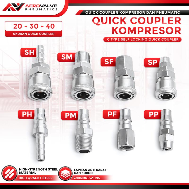 Quick coupler |Copler sambungan SELANG ANGIN Spiral | Sambungan - Shop ...