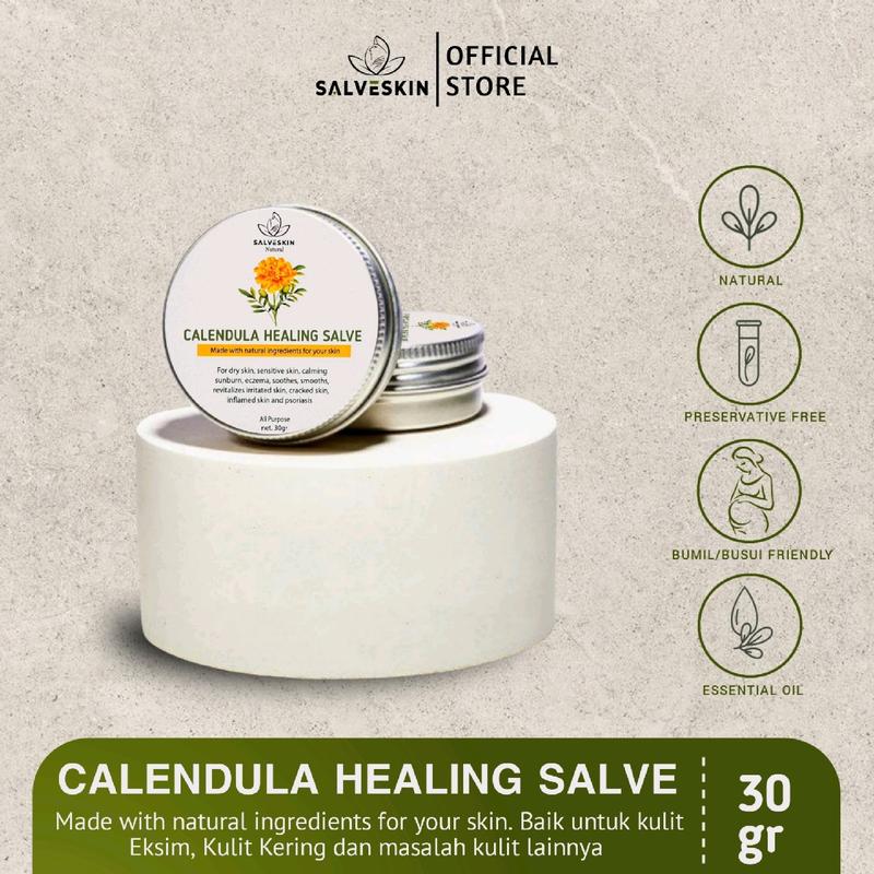 Salveskin Calendula Healing Salve - All Purpose Balm - 100% Natural ...
