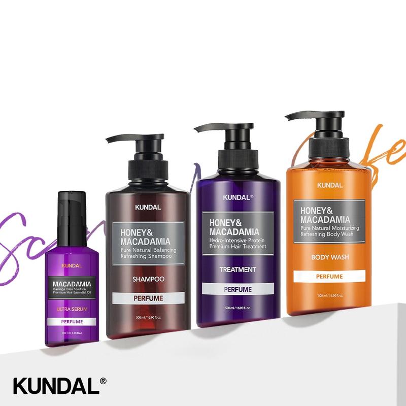 KUNDAL (Bundle of 4) Premium Perfume Hair/Body Care SET [Shampoo ...