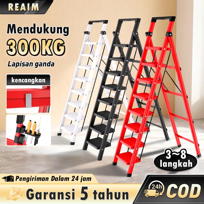 Promo 【Struktur Diperkuat】Tangga Lipat Multifungsi 3/4/5/6/7/8 Anak ...