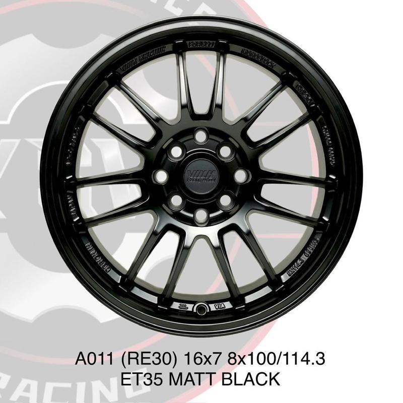 NEW RIM (RE30) 16X7 8X100/114.3 ET35 MATT BLACK - TikTok Shop Malaysia