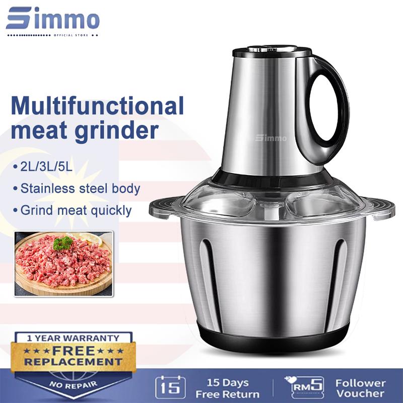 SIMMO Meat Grinder Food Processor 2L/3L/5L 500W 304 Stainles - TikTok ...
