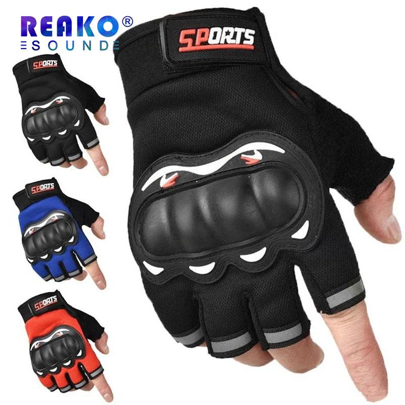 Men's Motorcycle Gloves Half Finger Tactical Knuckles Protective ...