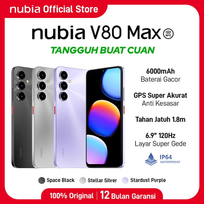 Promo Handphone nubia V80 Max ROM 128 GB RAM 8 GB Smartphone Layar 6.9 ...