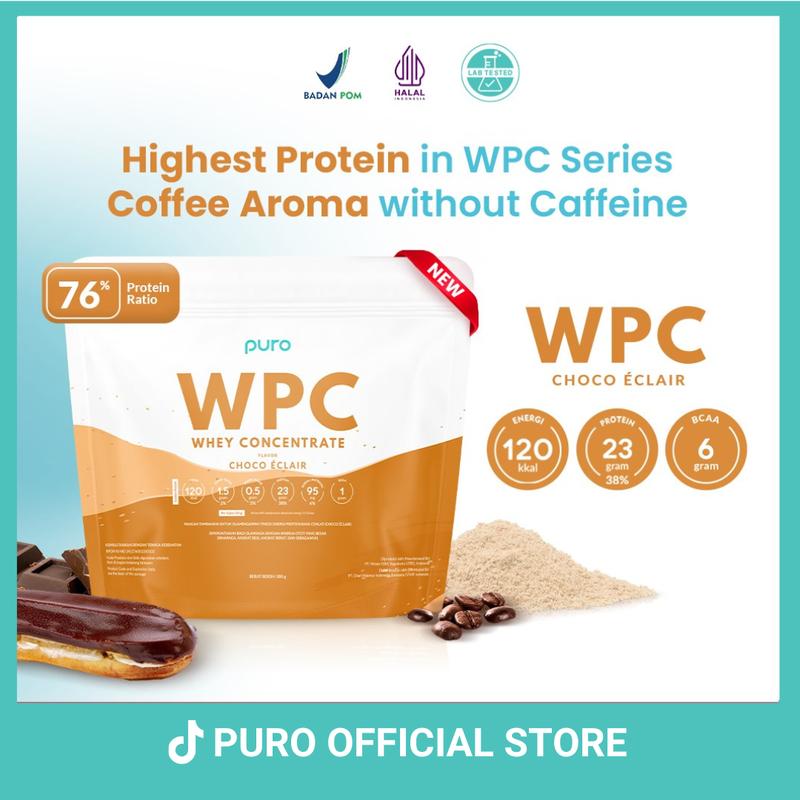 Puro WPC Whey Protein Concentrate Susu Protein 300gr - Shop | Tokopedia