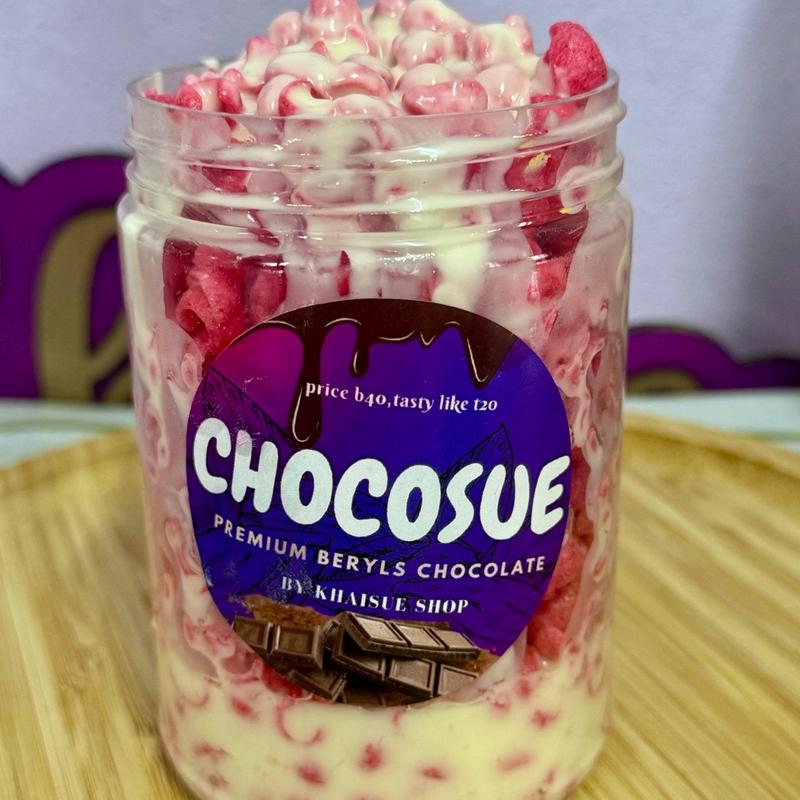 CHOCOSUE,chocojar minicrunch RED VELVET Coklat Putih - TikTok Shop Malaysia
