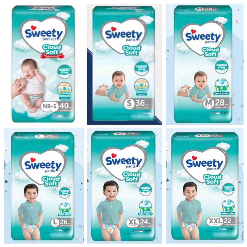 Sweety Silver Comfort Pants Perekat Tape Celana Popok Anak Bayi - Shop ...