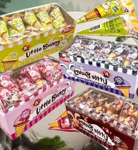 【COD】30pcs/box A's Little Bunny Ice Cream Shape Mallows with Wafer ...