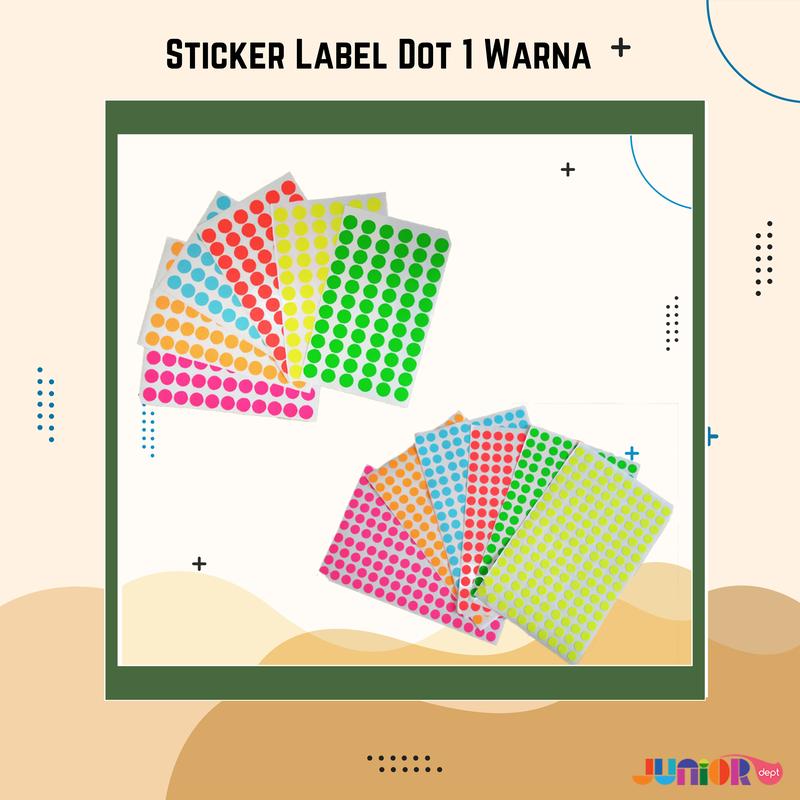 Sticker Label Dot 1 Warna / Stiker Bulat / Stiker Warna - Shop | Tokopedia