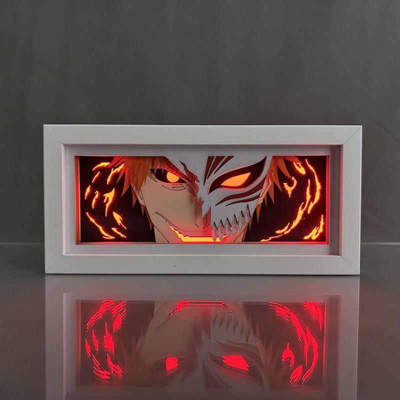 BLEACH Anime Lamp Face Mask Kurosaki Ichigo Figure Night Light Bedroom ...