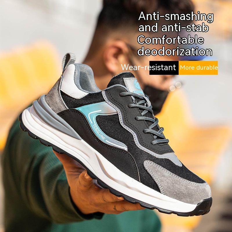 Summer Breathable Work Shoes Men's Anti-Smashing and Anti-Penetration ...