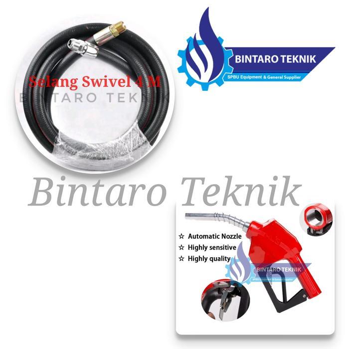 Jual Selang Swivel R1 4 meter plus Nozzel Nozzle Nosel Pertamini Pom ...