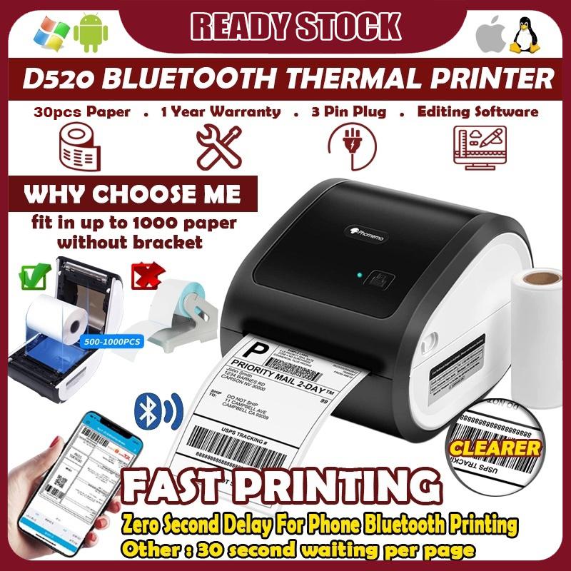 D520 Bluetooth Thermal Printer Zero Second Delay Phone Fast Printing ...