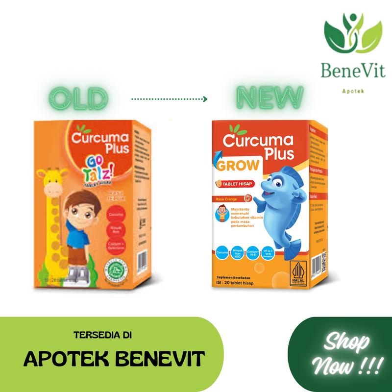 CURCUMA PLUS GROW TABLET HISAP RASA JERUK - Shop | Tokopedia
