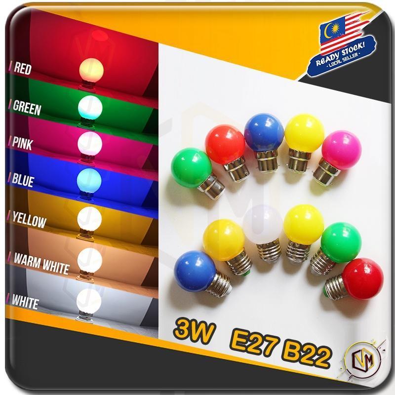 Light Mini Color Bulb Mentol Berwarna E27 B22 Mentol Raya Warna ...