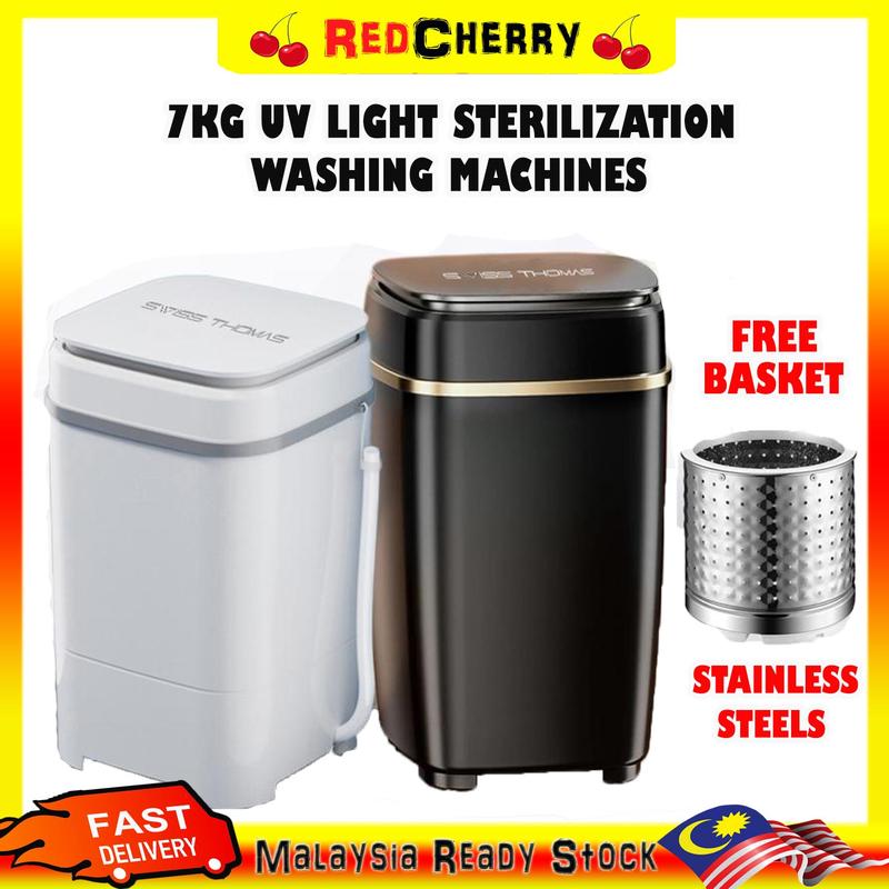 REDCHERRY Washing Machine Mesin Basuh Baju 7kg Capacity UV Light ...