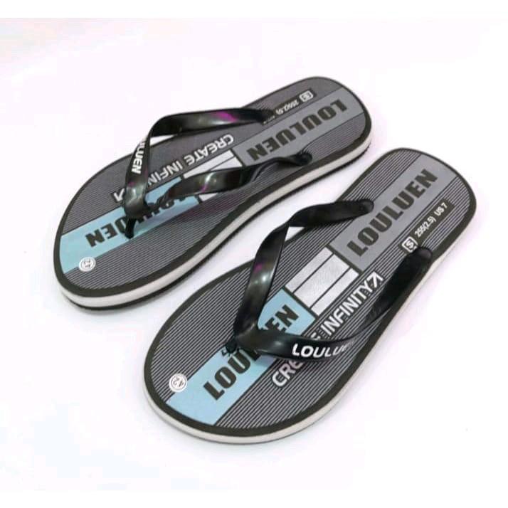 Sandal Pria Dewasa Louluen Kekinia Jepit Biru Merah 38-42 Sendal - Shop ...