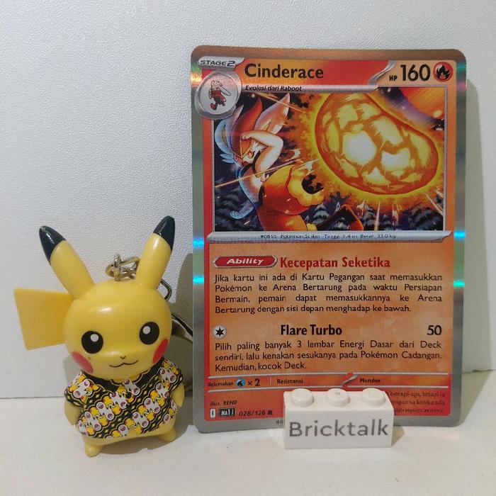 Jual Cinderace MA1 028/126 R Kartu Pokemon TCG Mega Evolusi Trading ...