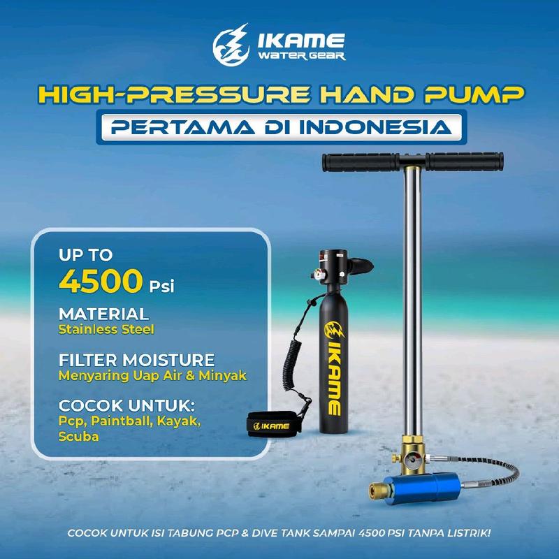 Pompa Tekanan Tinggi 4500 PSI IKAME | High Pressure Hand Pump PCP Scuba ...