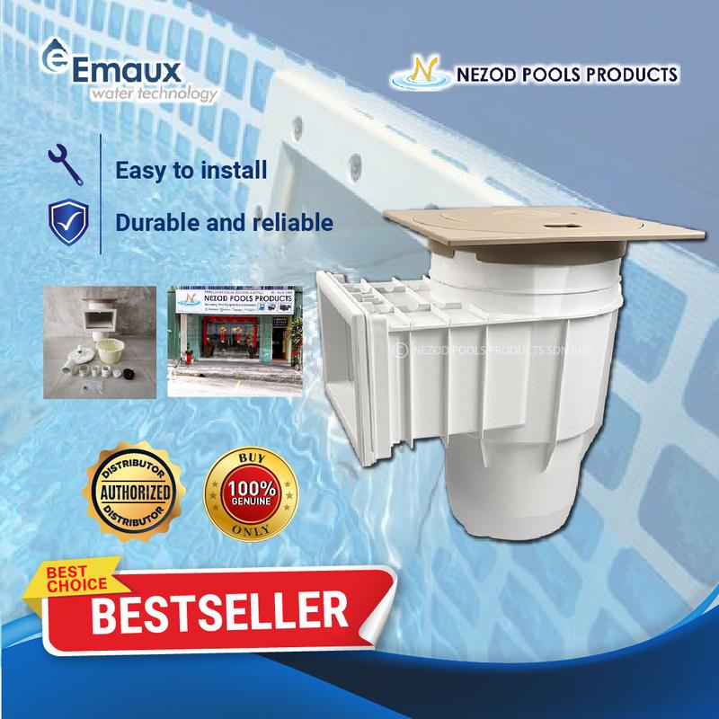 EMAUX EM0030-RC SPA Skimmer Box (Concrete Pool) – 2.0inch / 1.5inch ...