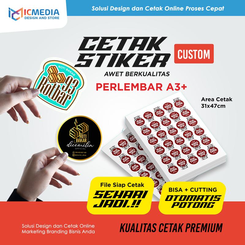Stiker Label Kemasan Bahan Transparant, Vinyl Glossy, Cromo Atau - Shop ...
