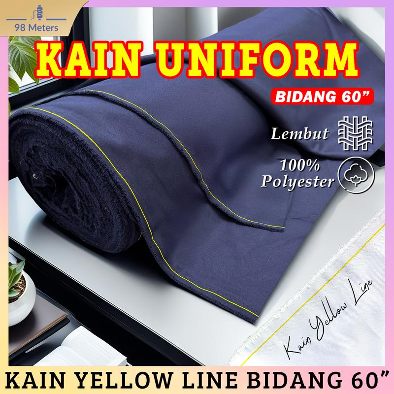 Kain Uniform / Kain Yellow Line / Kain Baju PBSM Kadet / Seluar ...