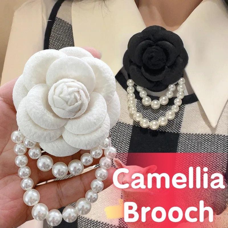 Gancu Selendang Rumbai Bunga Camellia, Gaya Hepburn Retro Perancis ...