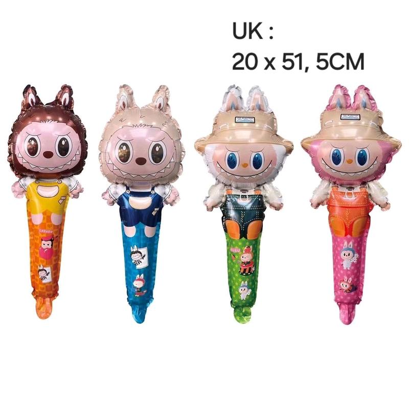 BALON TONGKAT | BALON FOIL PENTUNG | KARATER LABUBU - Shop | Tokopedia