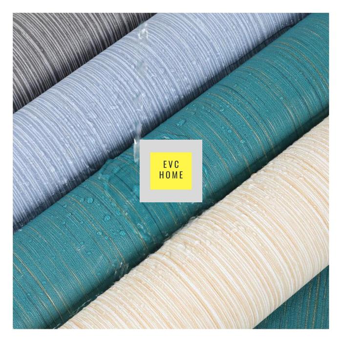 Jual EVCHOME 60CM x 5M Wallpaper Sticker Dinding Salur Tekstur 3D Korea ...