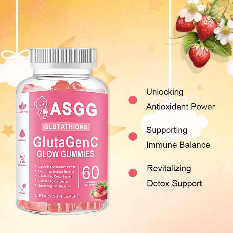 ASGG Glutathione GlutaGenC Glow Gummies White Skin Antioxidant - TikTok ...
