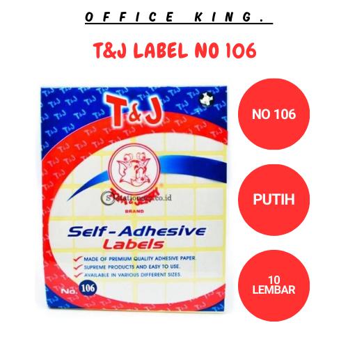 Jual T&J Label Penanda No.106 Putih – Label Kertas Tempel / Self ...