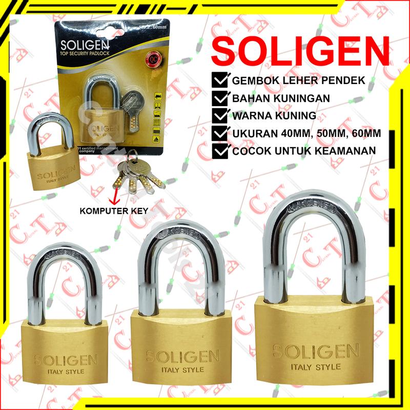 Gembok Pintu Kuningan Komputer Key Leher Pendek Ukuran 40MM 50MM - Shop ...
