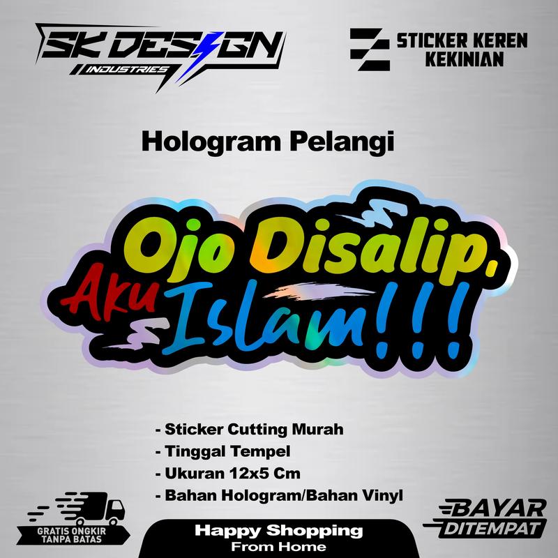 Sticker Viral Kecil Ojo Disalip,Aku Islam !!! -Murah -Tinggal Tempel ...