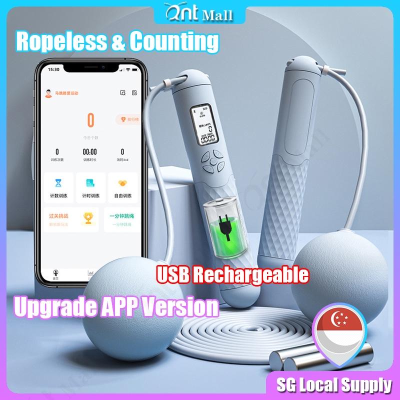 Smart Cordless Skipping Rope Ropeless Digital Counter Jump Rope ...