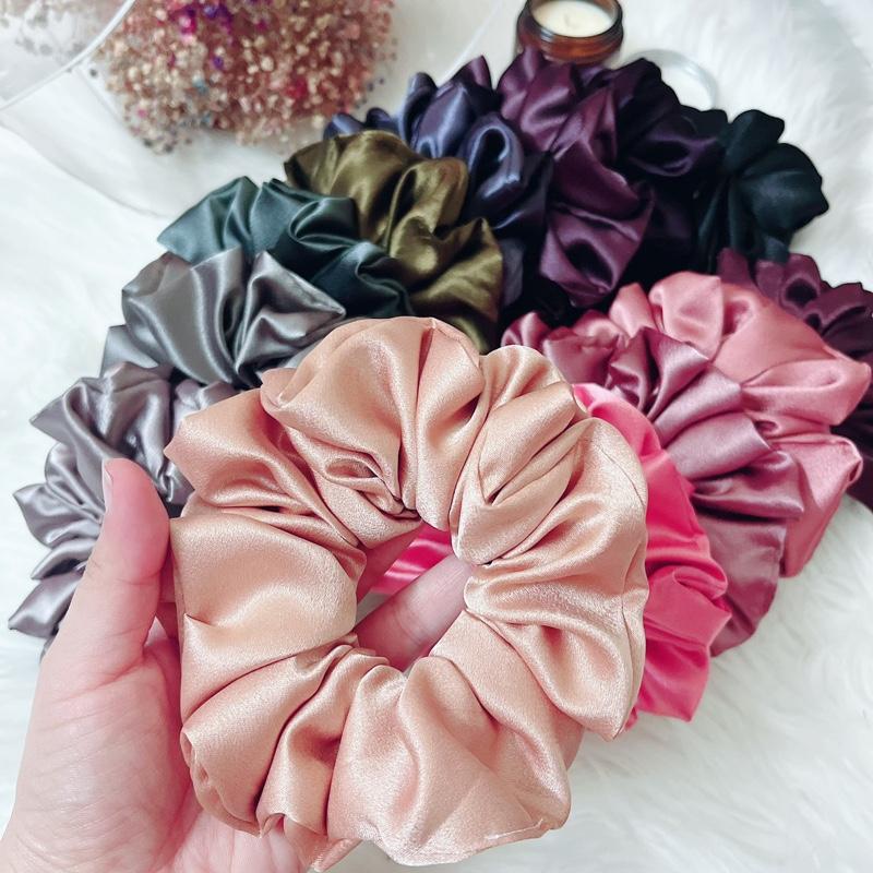 JY0001 Upgraded Premium Satin Scrunchies XL size Diameter around ...