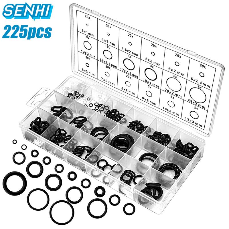 Cincin Kedap Minyak Cincin Getah Hitam, 225pcs, Gasket Paip, - TikTok ...