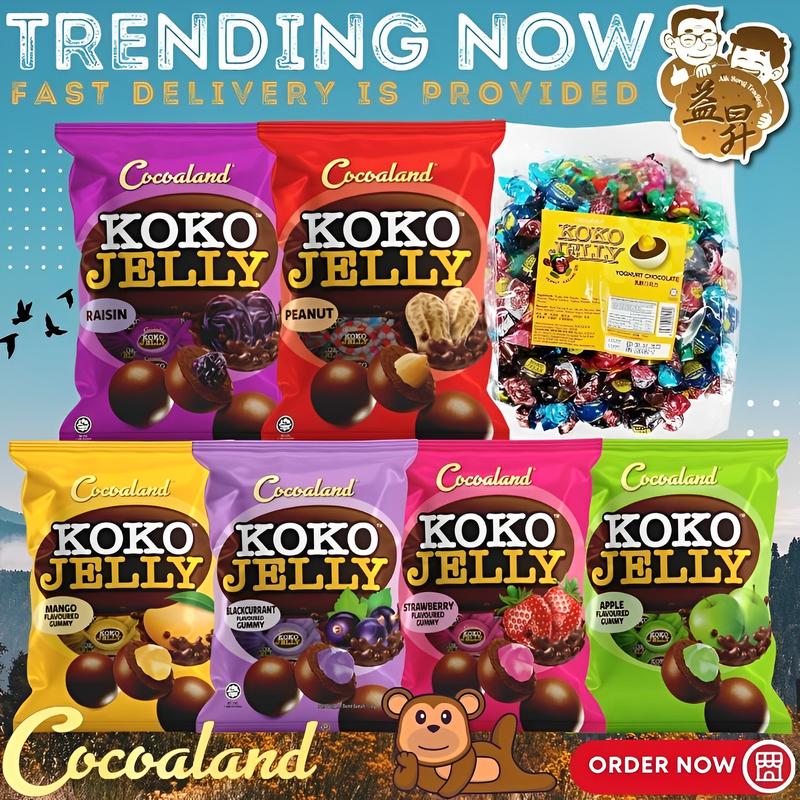 1 pack x 720gm/750gm - Cocoaland Koko Jelly [Peanut / Raisin / Apple ...