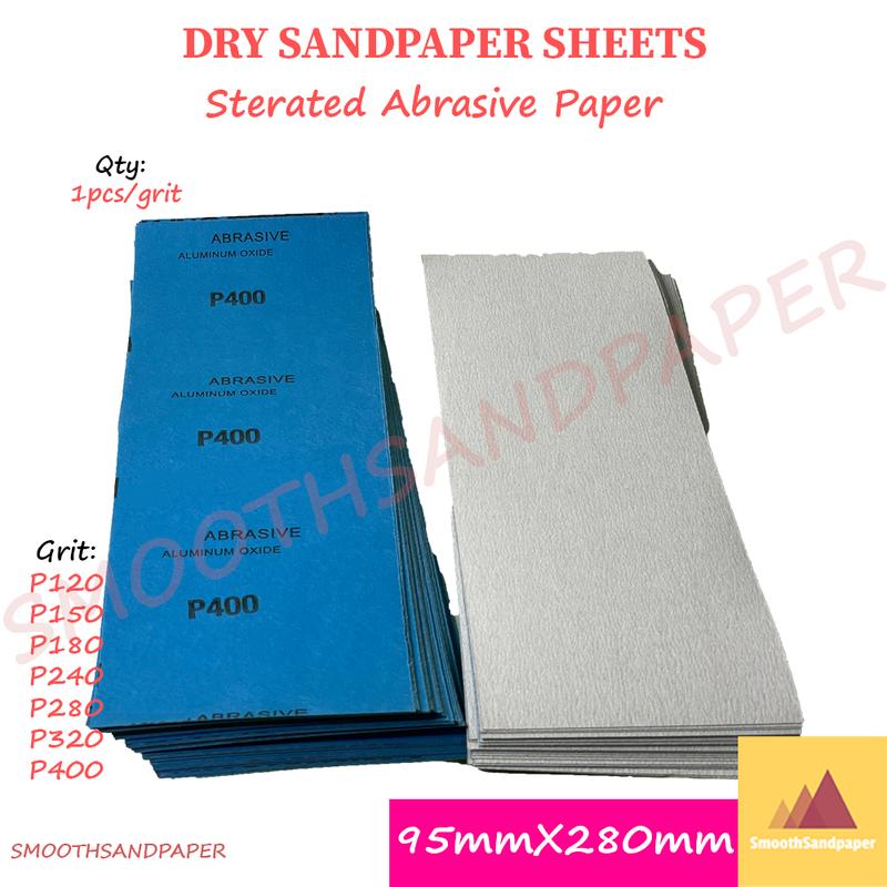 Dry Stearated Sandpaper Sheet 95mmX280mm Woodworking - TikTok Shop Malaysia