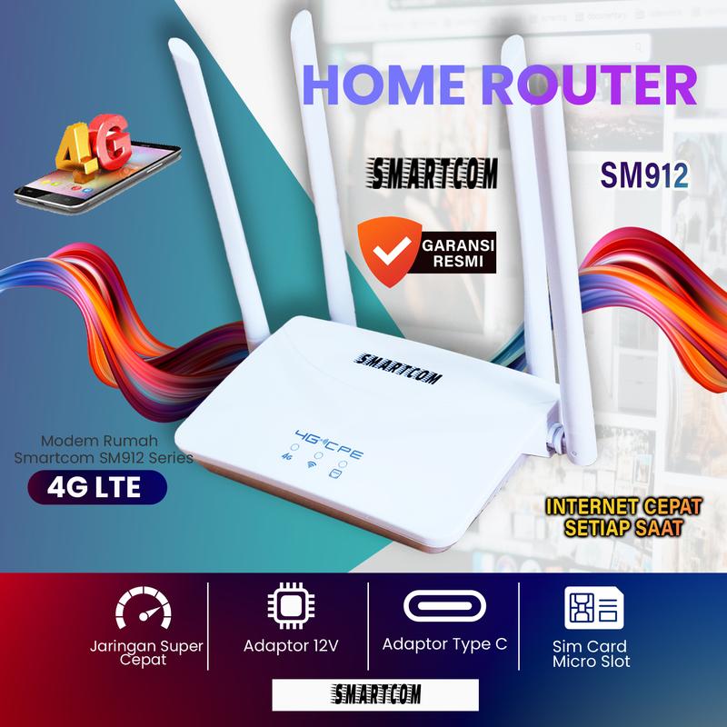 SMARTCOM - Wifi Wireless Router 4G LTE SMARTCOM - CPF912 300mbps - Shop | Tokopedia