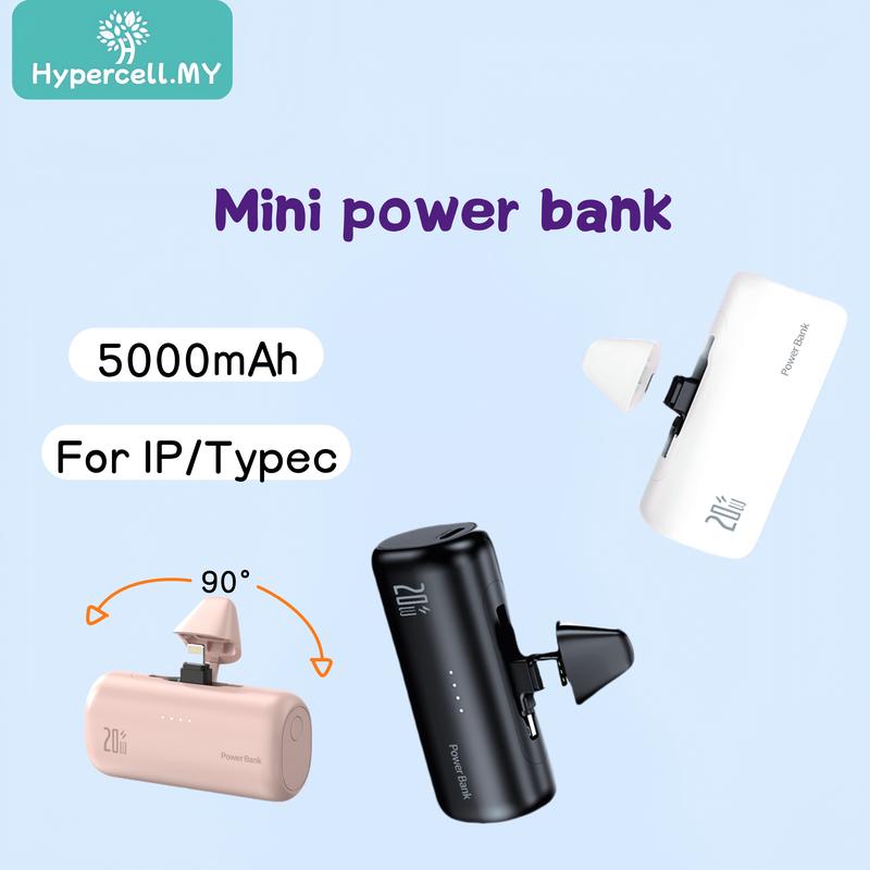 Mini Rotatable Plug Capsule Power Bank 5000mAh – Ultra-mini Easy ...