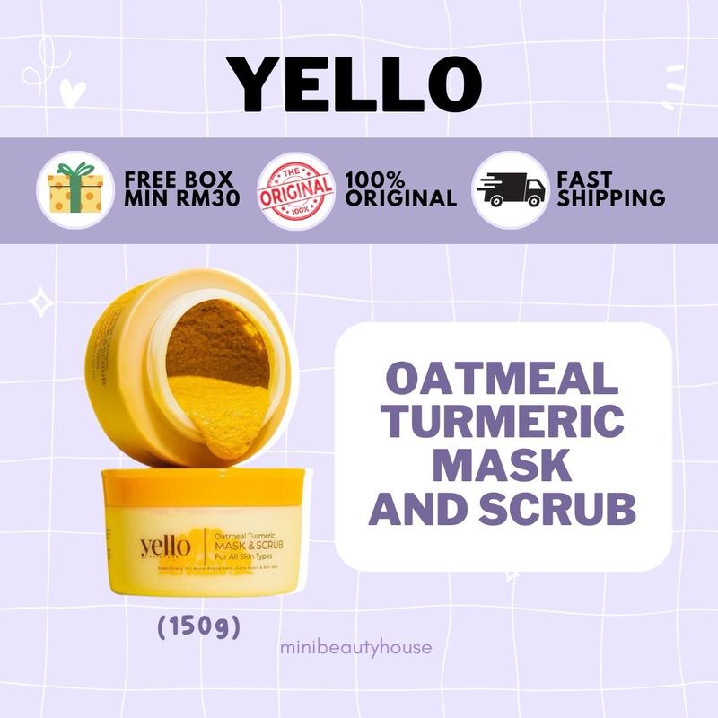 YELLO SKINCARE Oatmeal Turmeric Mask & Scrub Face Masker - TikTok Shop ...