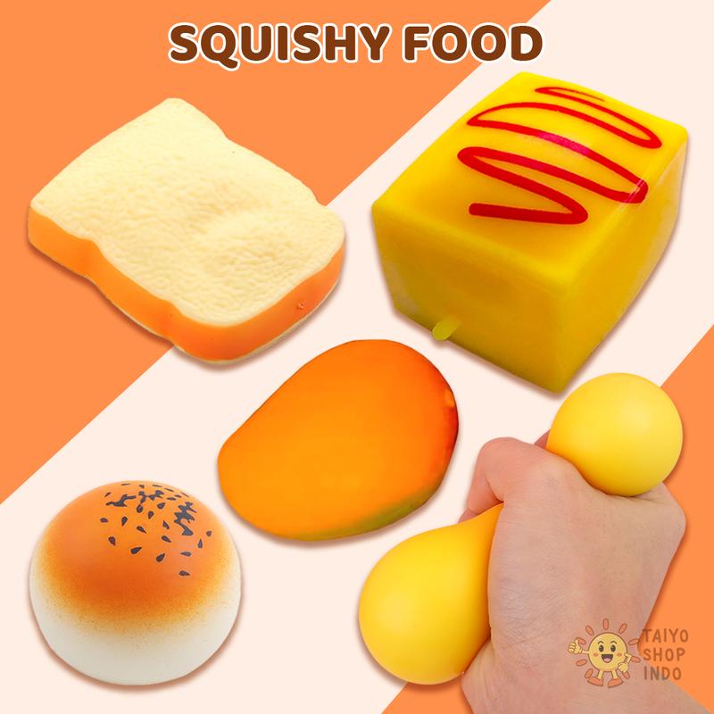 TAIYO Mainan Anak Squishy Bread Mango Omelette Puff Food Fruit - Shop ...