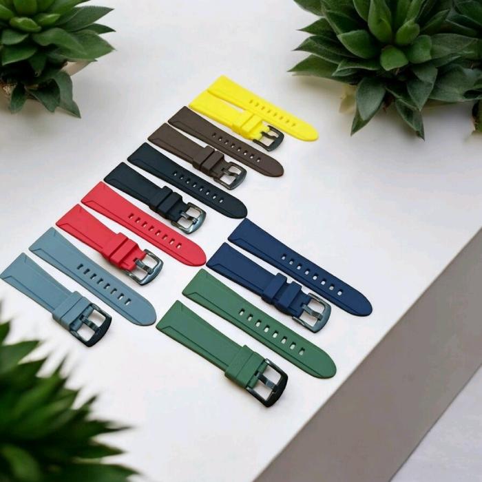 Promo Tali Jam Tangan Pria 24mm Strap Karet Rubber Watch Watches ...