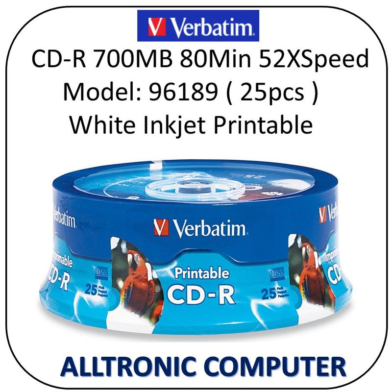 Verbatim CD-R Printable White Inkjet surface 25pcs P/N: 96189 - TikTok ...