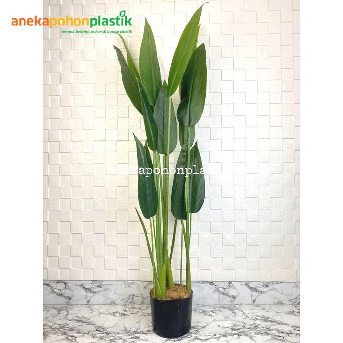 Jual Pohon Hias Daun Pisangan Heliconia T120 Latex Artificial Pot Dasar ...