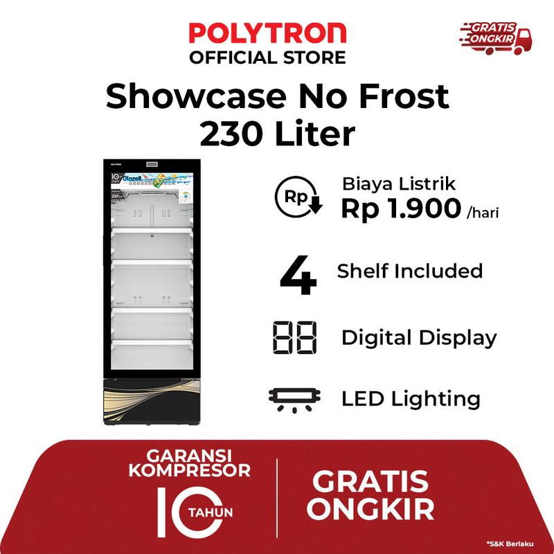 POLYTRON Showcase 230 Liter SCN 228 - Shop | Tokopedia