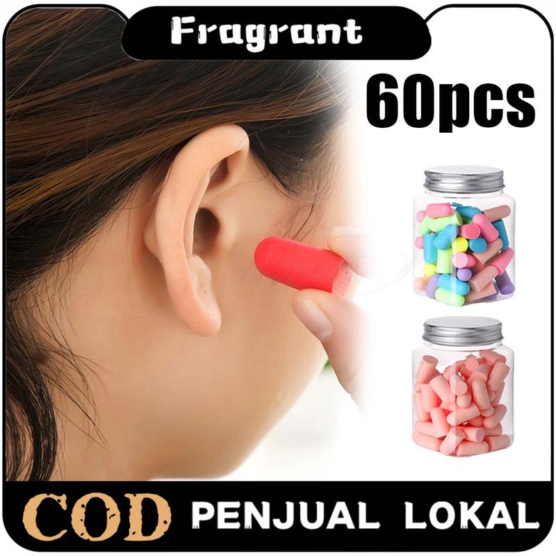 60pcs Penyumbat Telinga Anti Bising Earplug Tutup Telinga Busa Peredam ...