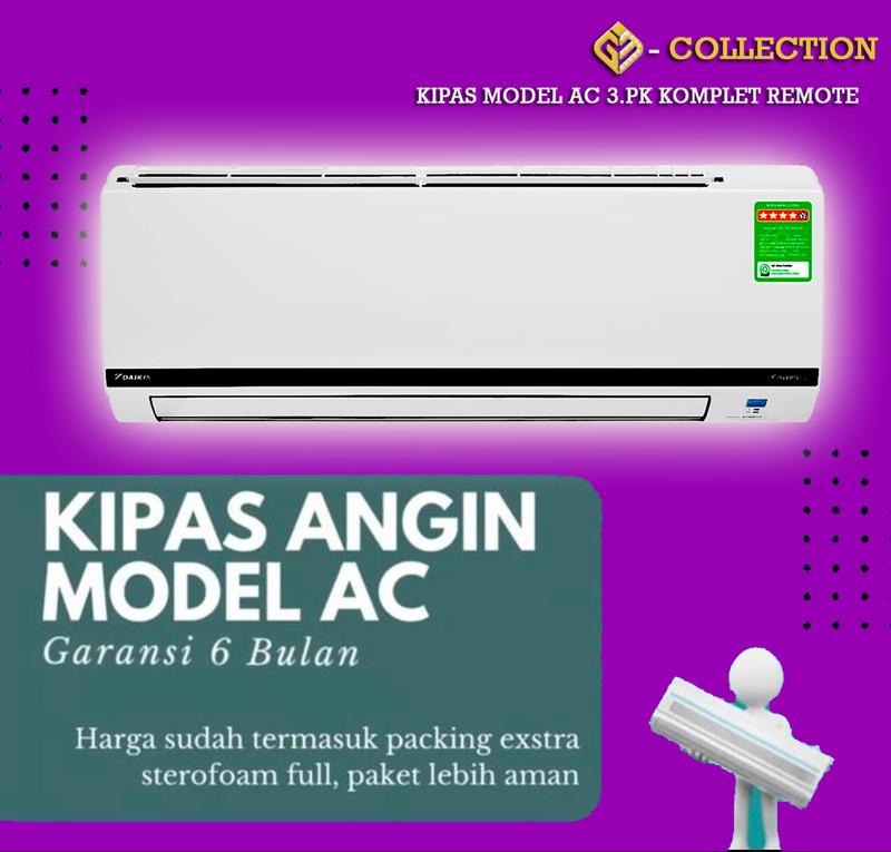 KIPAS ANGIN MODEL AC 3. PK KOMPLIT REMOTE UNTUK RUANGAN LEBAR - Shop ...