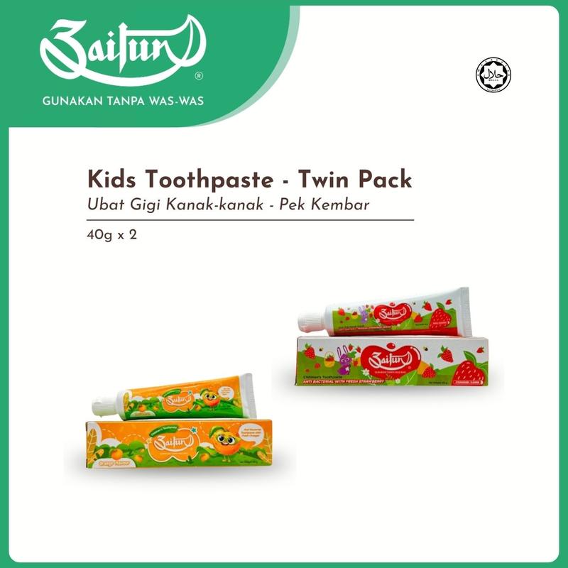 ZAITUN Ubat Gigi Strawberi & Oren Toothpaste 40g x 2 / Ubat Gigi ...