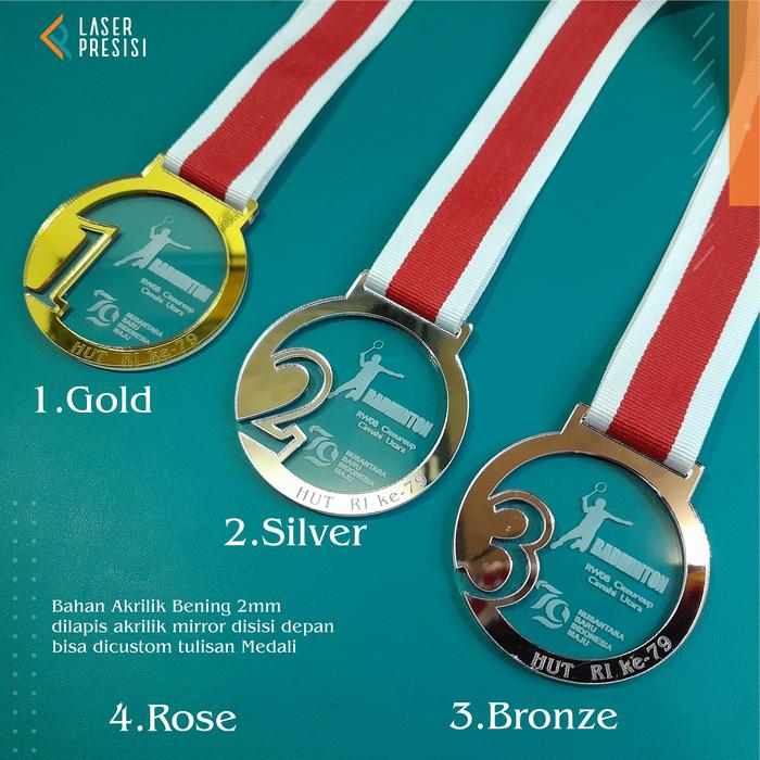Promo Medali Akrilik Premium Estetik FREE CUSTOM DESAIN - Medali Bulat ...